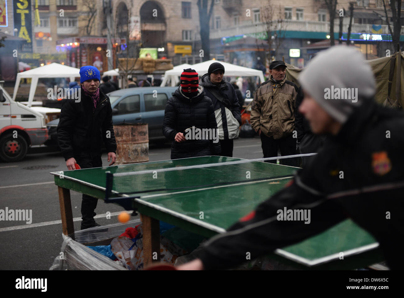 Kiev, Ukraine. March 1, 2014 : Maidan protest continues on Independence ...
