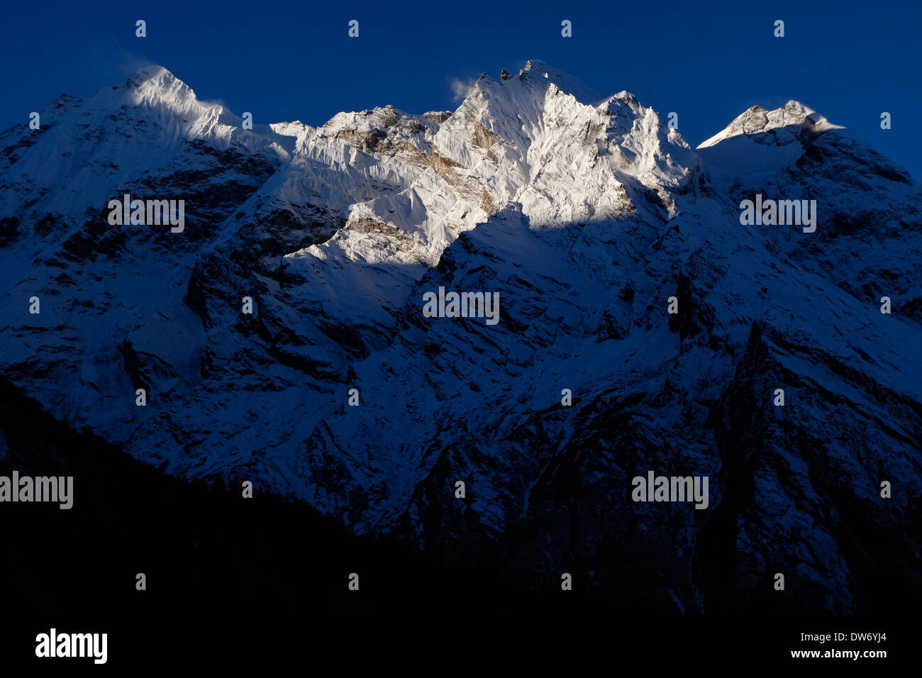 Peak in the Ganesh Himal, a sub-range of the Himalayan mountain range ...