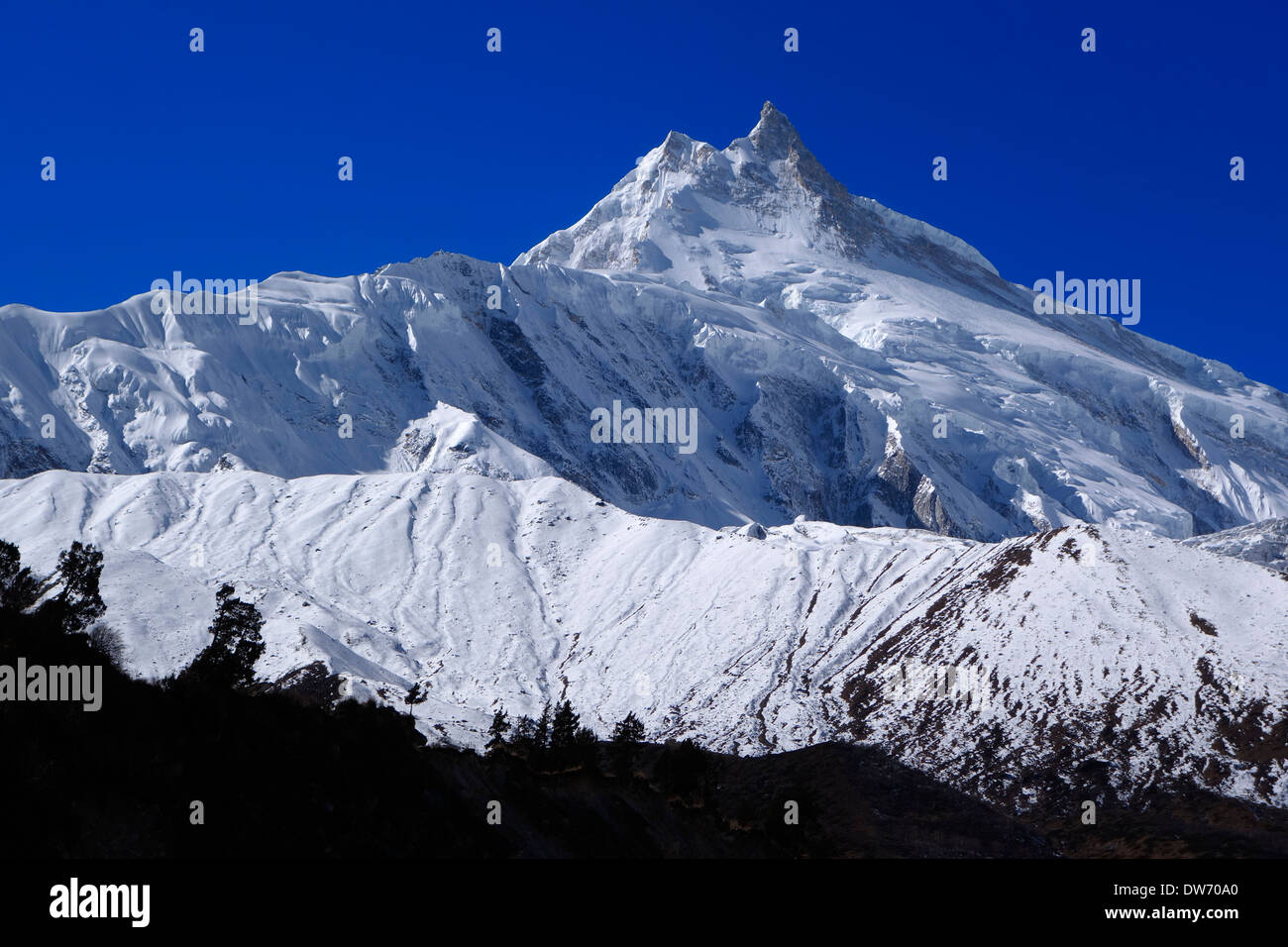 Manaslu, at 8156 meters (26,759 feet) high is the eighth highest peak ...