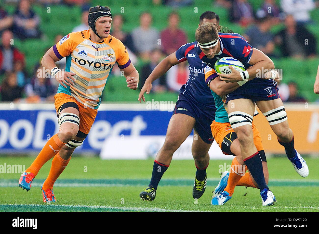 Melbourne, Australia. 28th Feb, 2014. LUKE JONES of the Melbourne ...