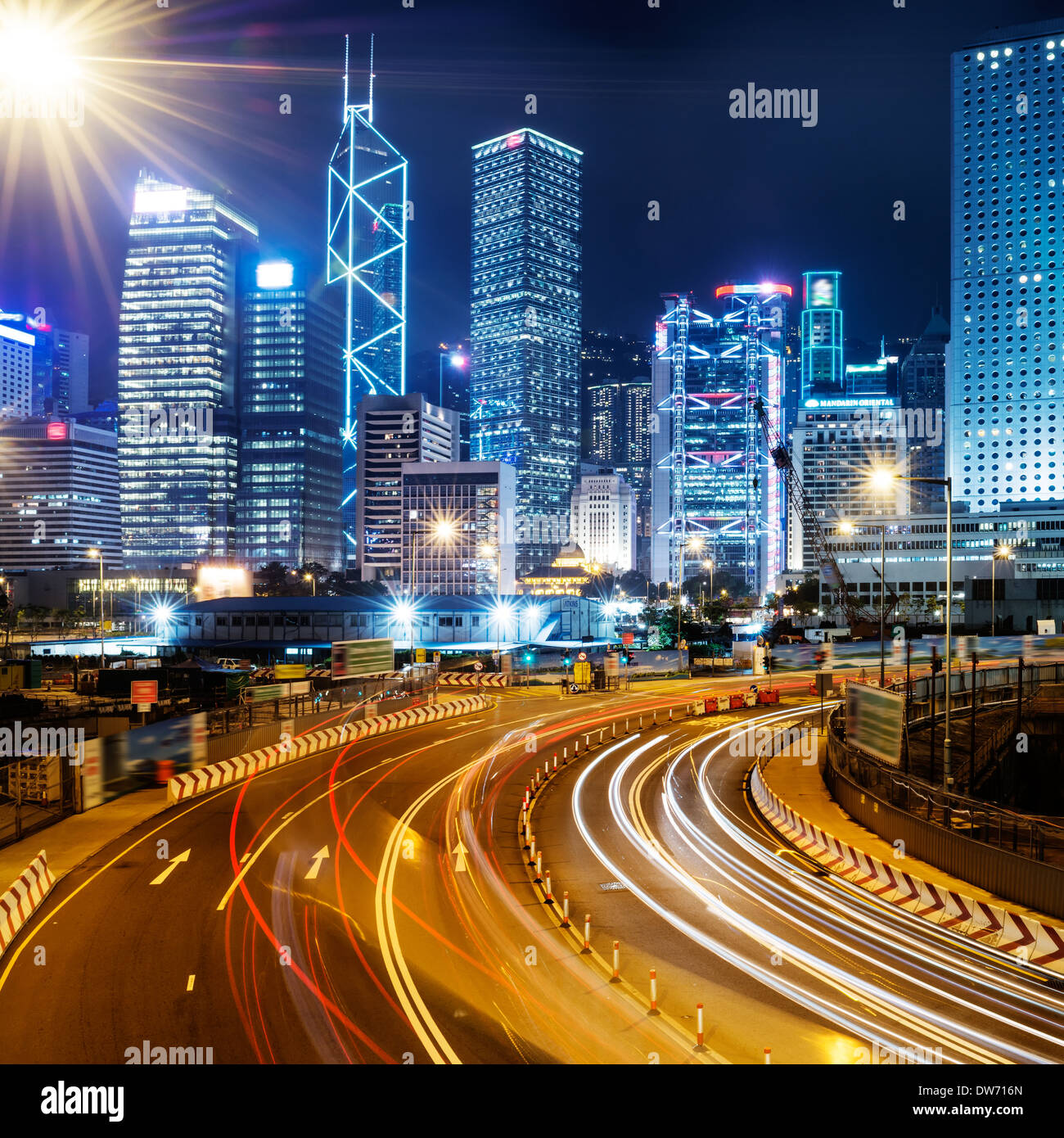 Fast moving cars at night Stock Photo - Alamy