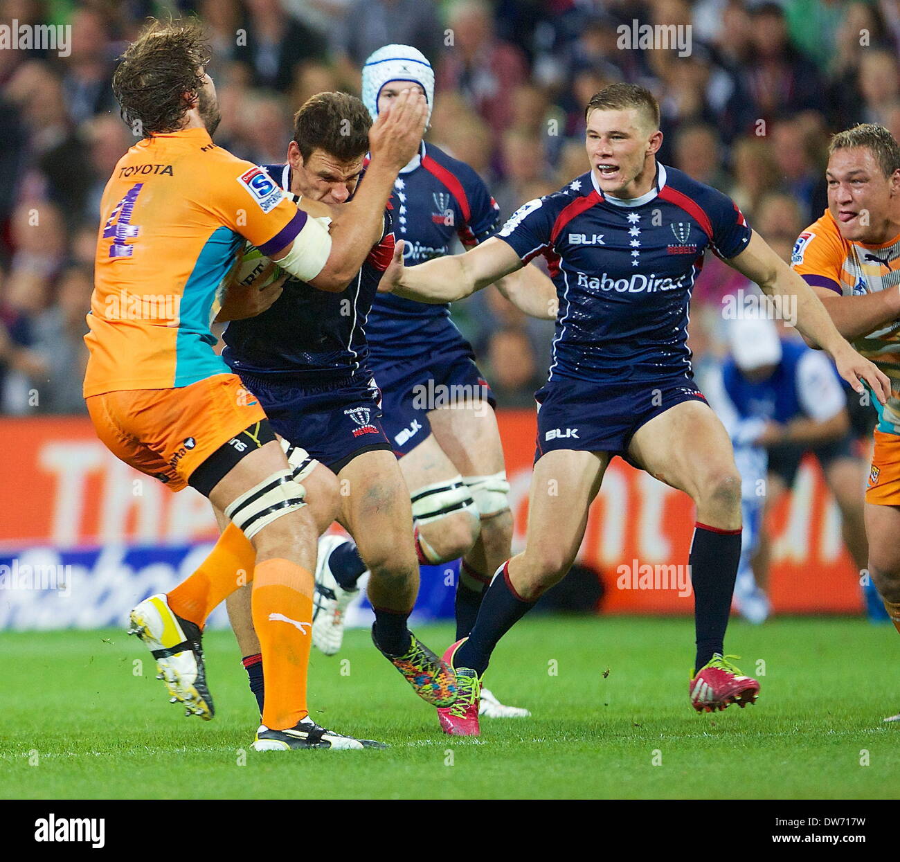 Melbourne, Australia. 28th Feb, 2014. MITCH INMAN of the Melbourne ...