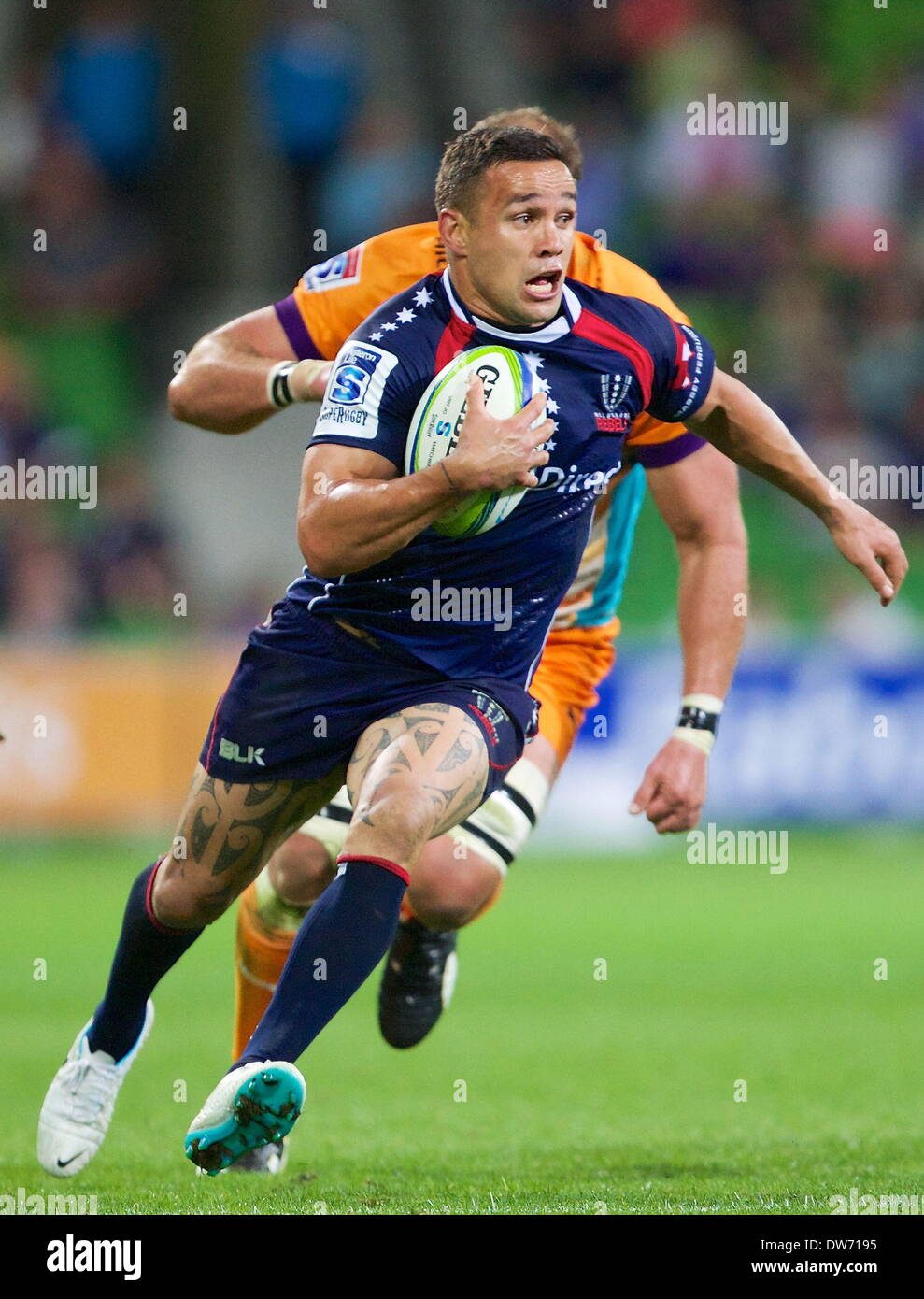 Melbourne, Australia. 28th Feb, 2014. TAMATI ELLISON of the Melbourne ...