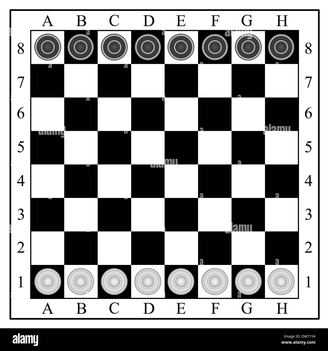 Checkerboard and checkers Black and White Stock Photos & Images - Alamy