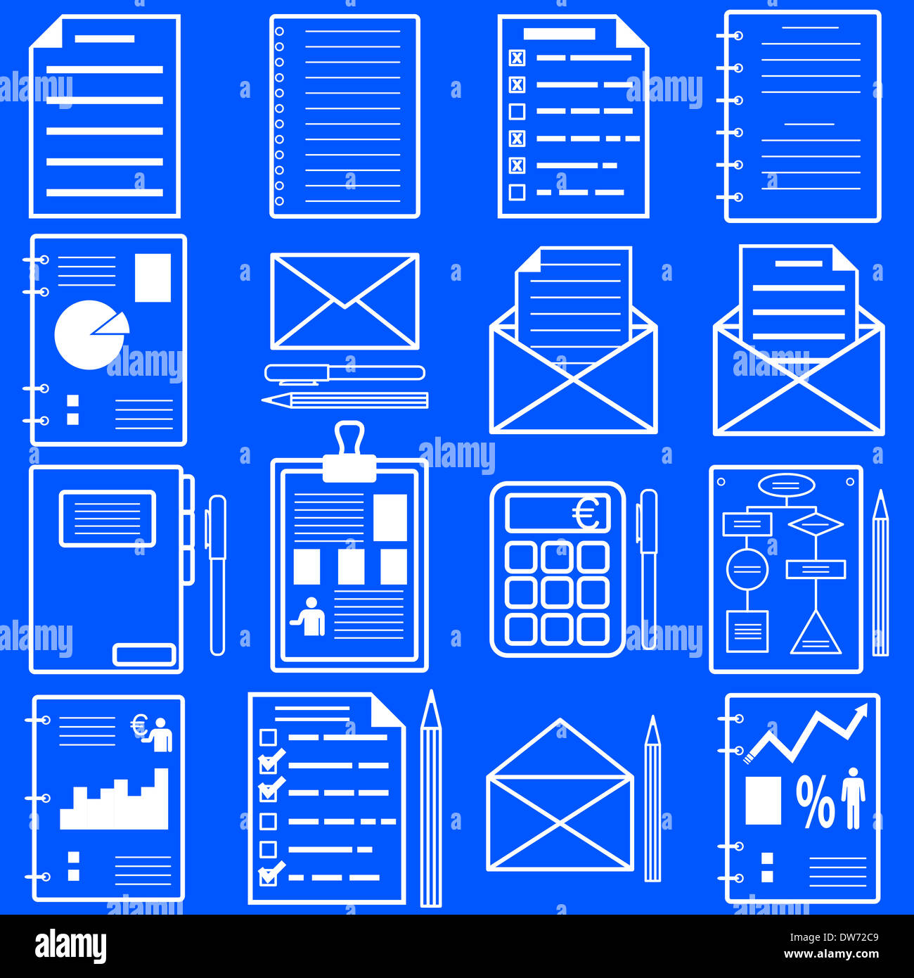 Statistics and analytics file icons. Vector illustration Stock Photo ...