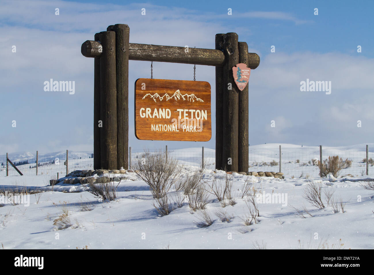 Sign for grand teton national park hi-res stock photography and images ...