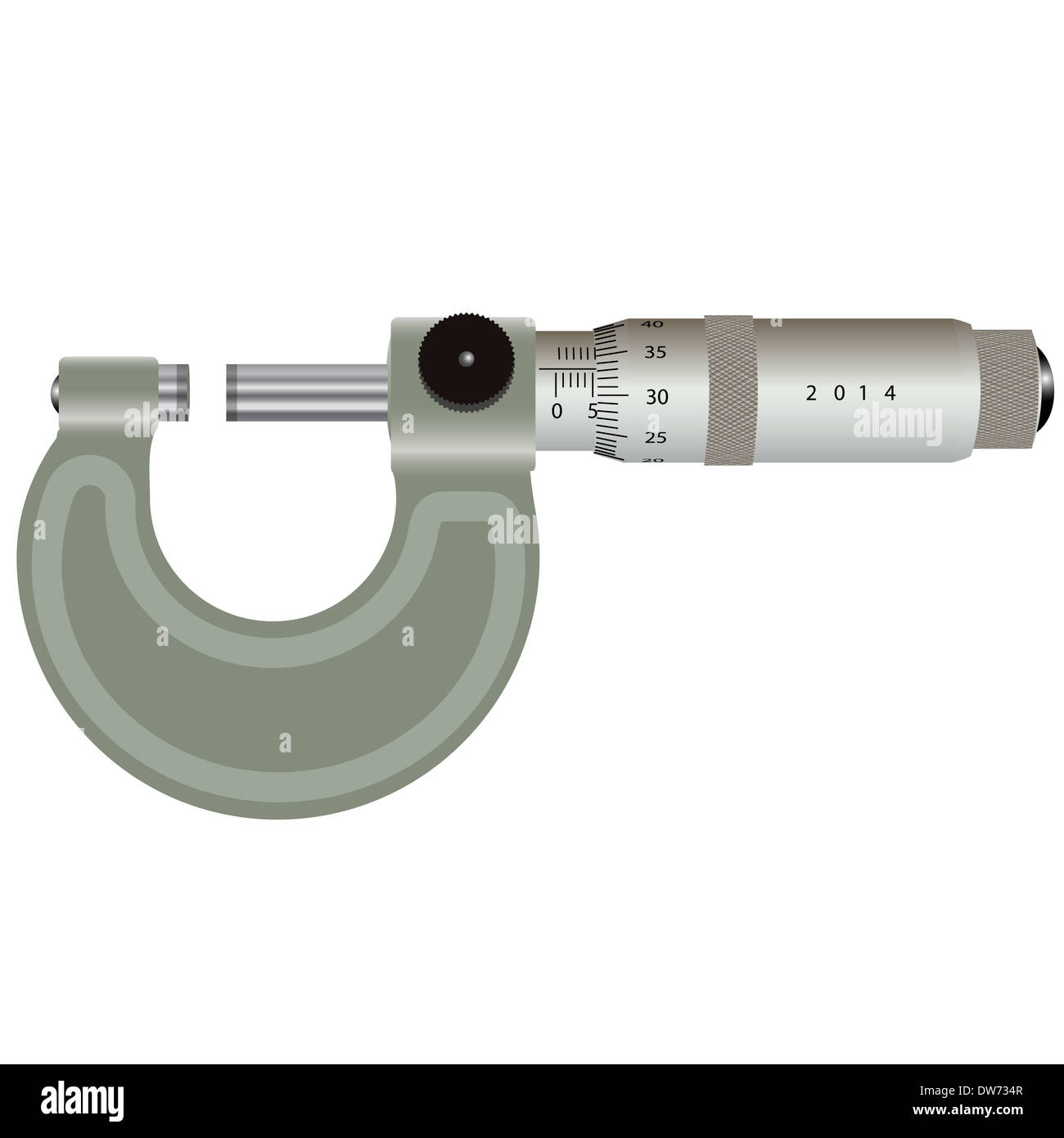 micrometer isolated on a white background. Vector illustration Stock ...
