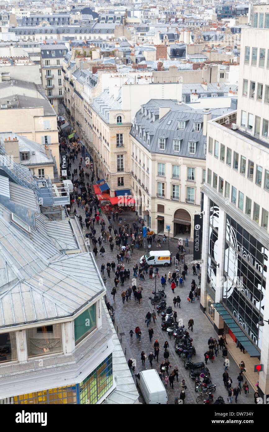 View from the rooftop of Au Printemps department store, Paris, France ...