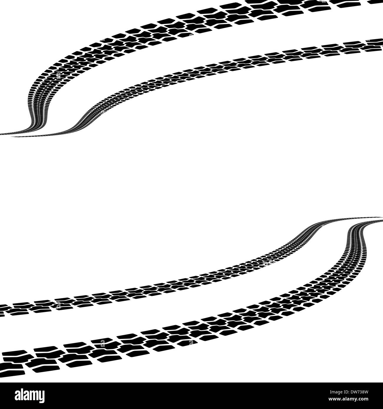 tire prints, vector illustration Stock Photo - Alamy
