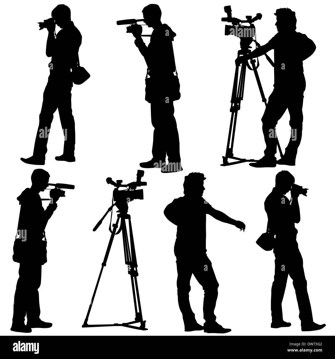 Cameraman silhouette Cut Out Stock Images & Pictures - Alamy
