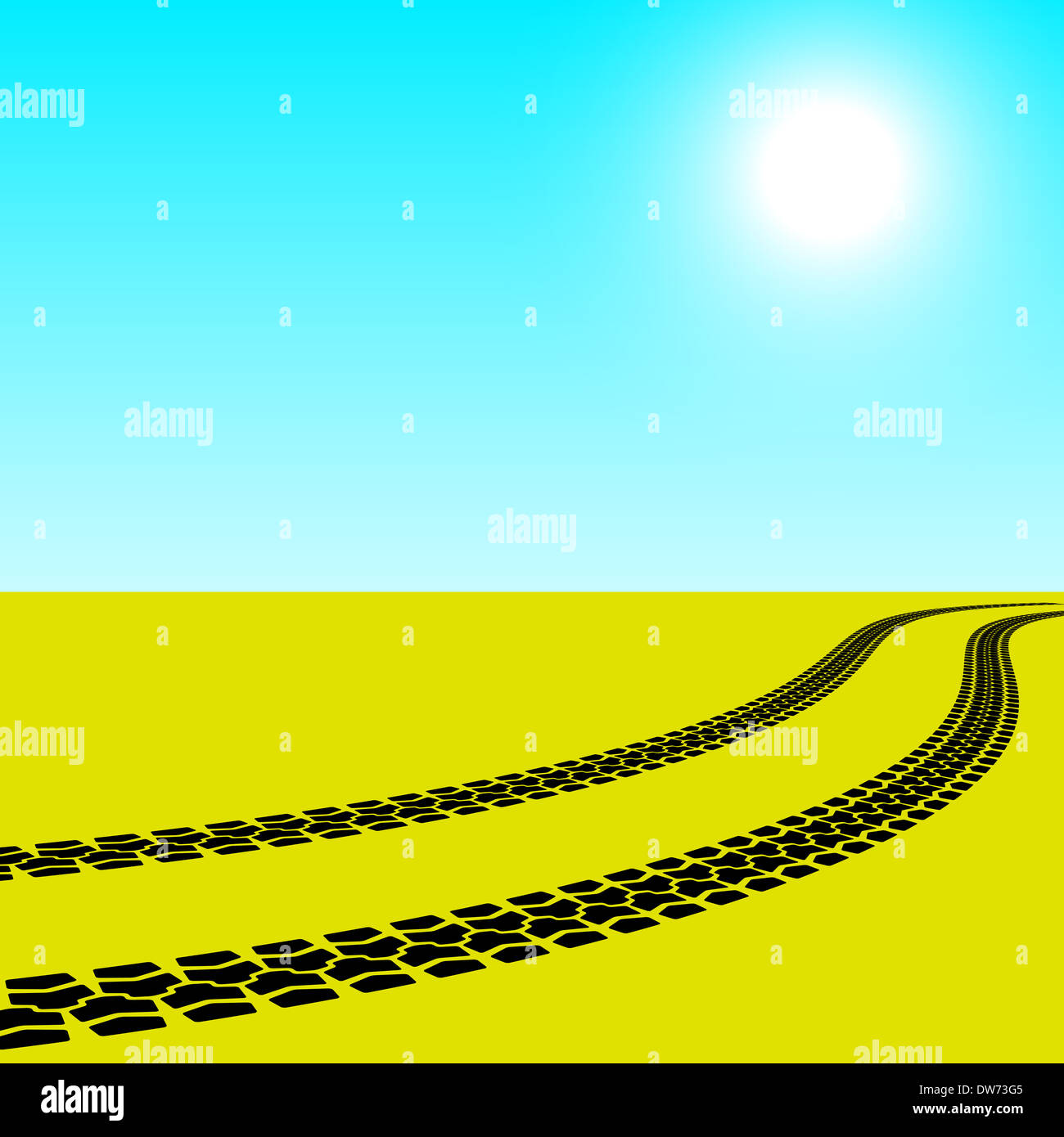 tire prints, vector illustration Stock Photo - Alamy