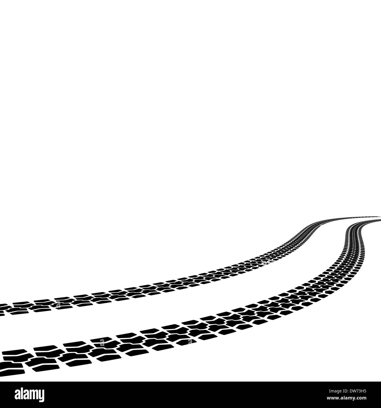 tire prints, vector illustration Stock Photo - Alamy