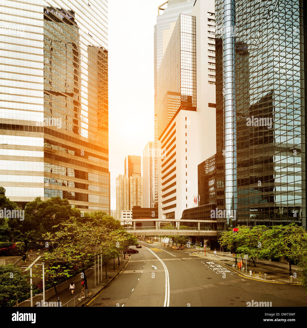 modern business center in hongkong Stock Photo - Alamy