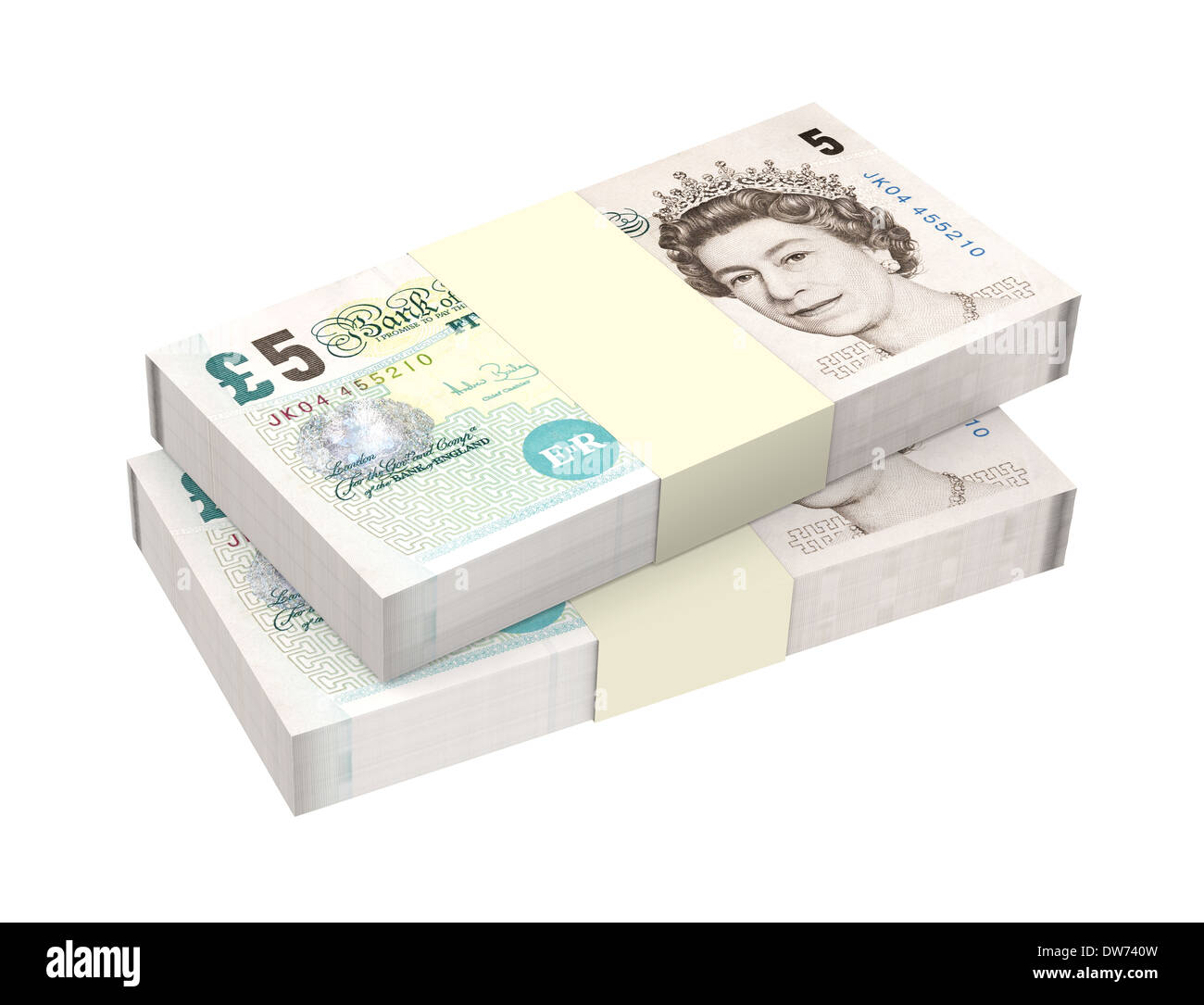 English money isolated on white background Stock Photo - Alamy