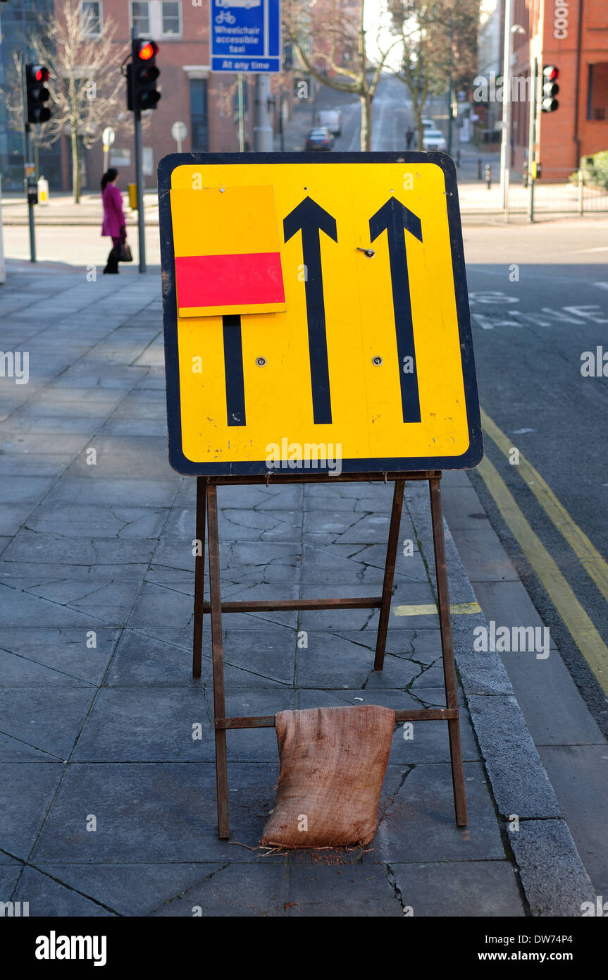 Three lane traffic sign hi-res stock photography and images - Alamy