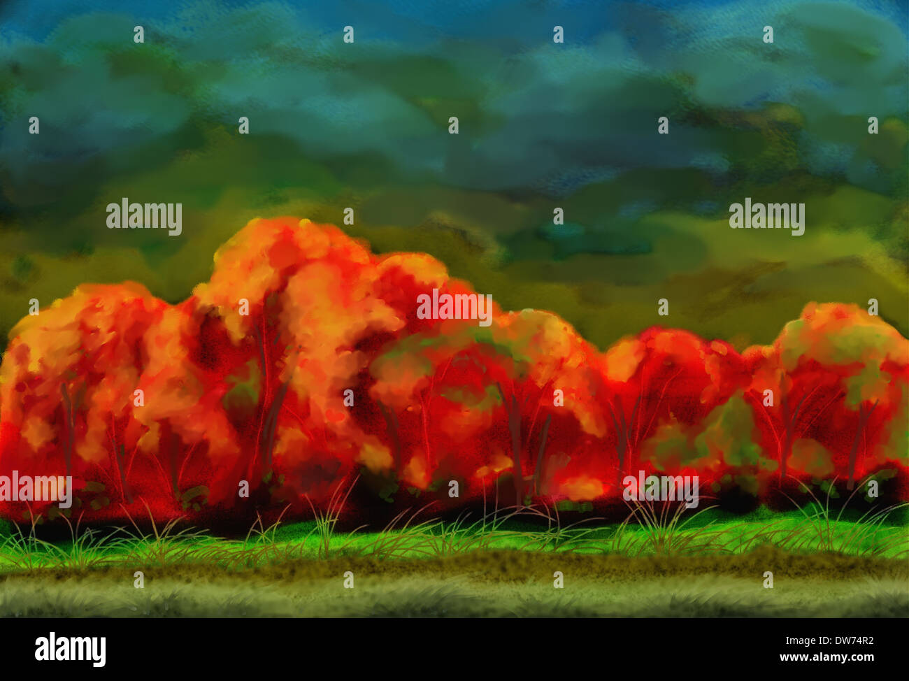 Rural scene painting hi-res stock photography and images - Alamy