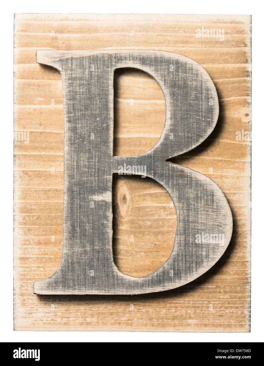 Wooden alphabet letter block isolated on white Stock Photo - Alamy