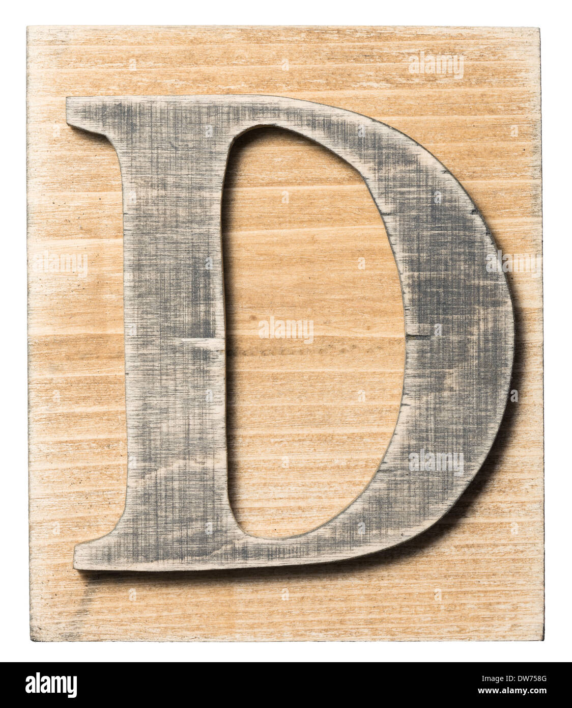 Wooden alphabet letter block isolated on white Stock Photo - Alamy