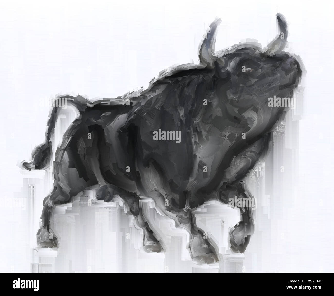 Angry Bull Painting