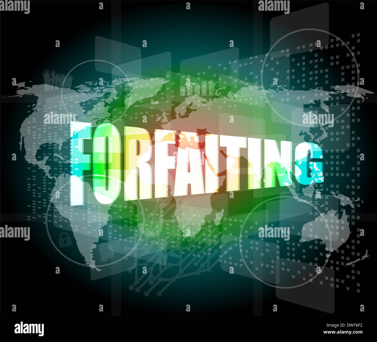 forfaiting word on digital touch screen Stock Photo - Alamy
