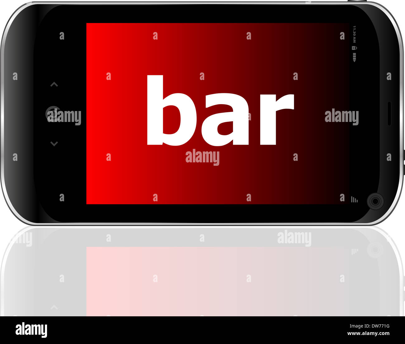 bar word on smart mobile phone, business concept Stock Photo - Alamy