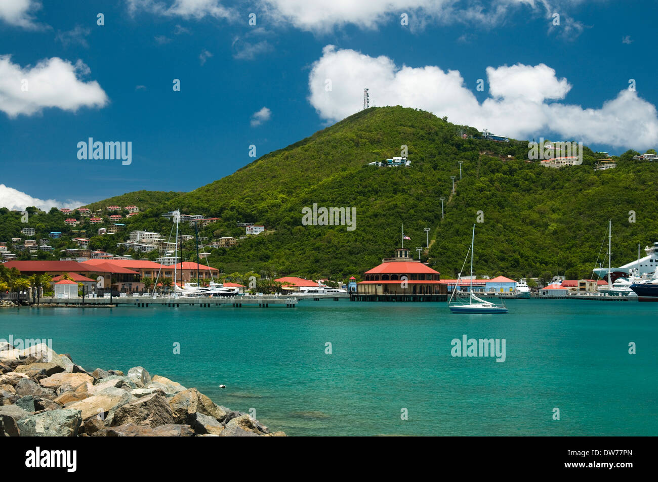Port in Virgin Islands Stock Photo - Alamy