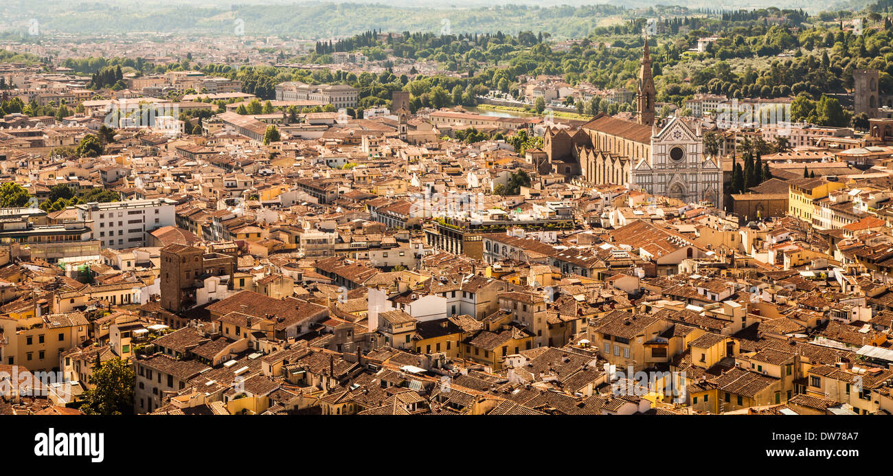 Florence, Italy: panoramic view from the top of Duomo church Stock ...