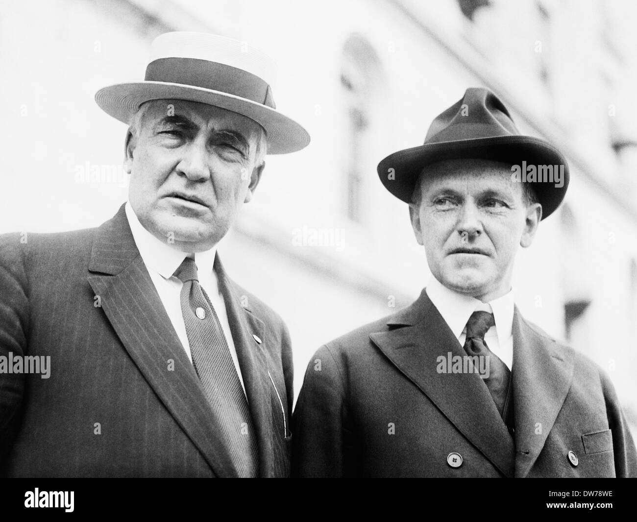 Vintage photo of Warren Harding + Calvin Coolidge Stock Photo - Alamy
