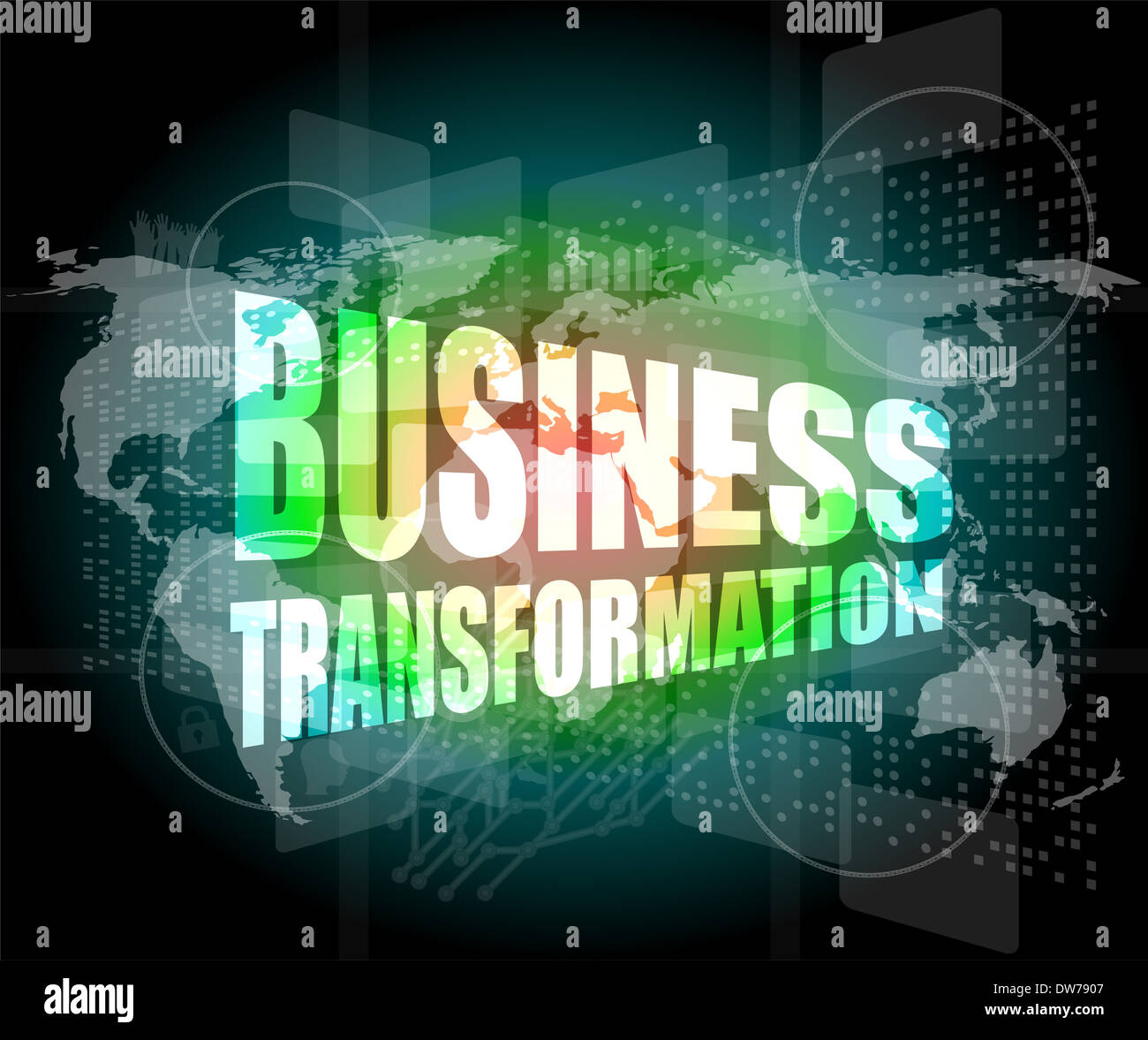 business transformation words on touch screen interface Stock Photo - Alamy
