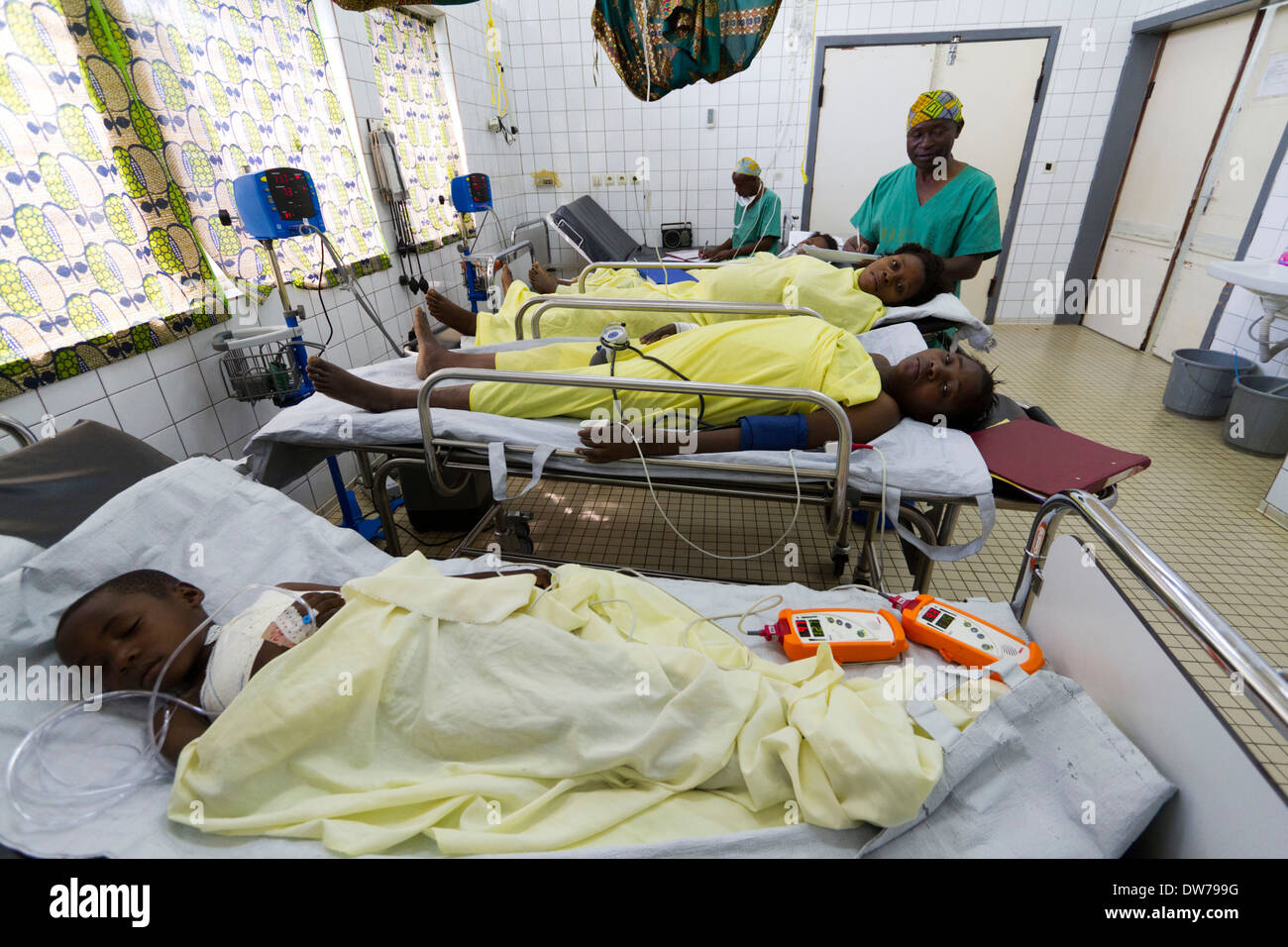 Recovery room in the MSF hospital ,Rutshuru,North Kiwu ,DRC,Democratic ...
