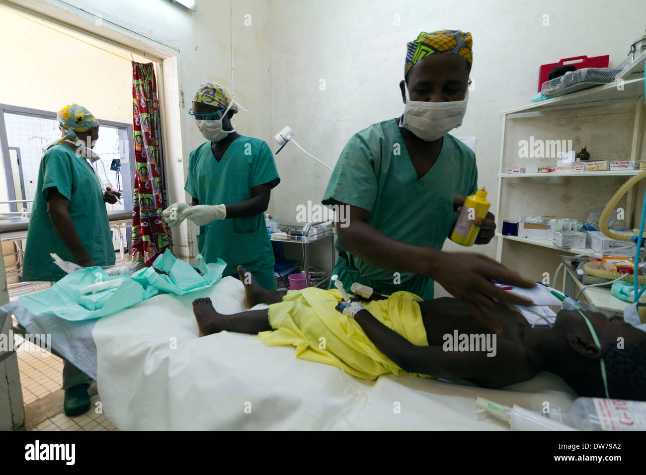 Care in the MSF hospital ,Rutshuru,North Kiwu ,DRC,Democratic Republic ...