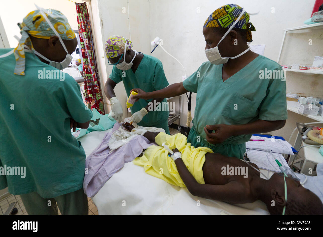 care in the MSF hospital ,Rutshuru,North Kiwu ,DRC,Democratic Republic ...