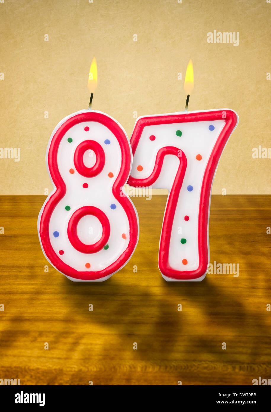3d number 87 hi-res stock photography and images - Alamy