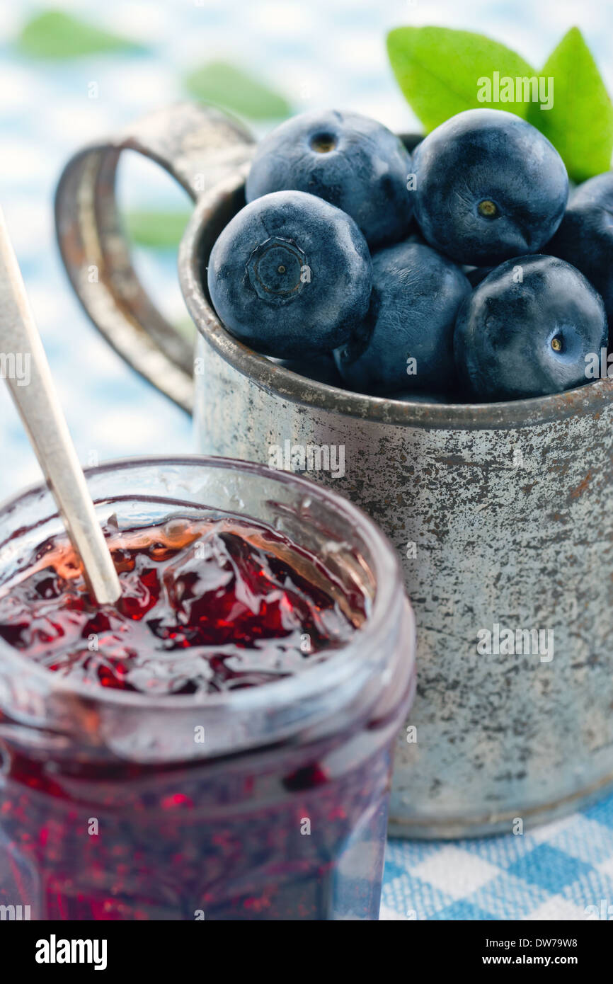 Blueberries blueberry jam in hi-res stock photography and images - Alamy