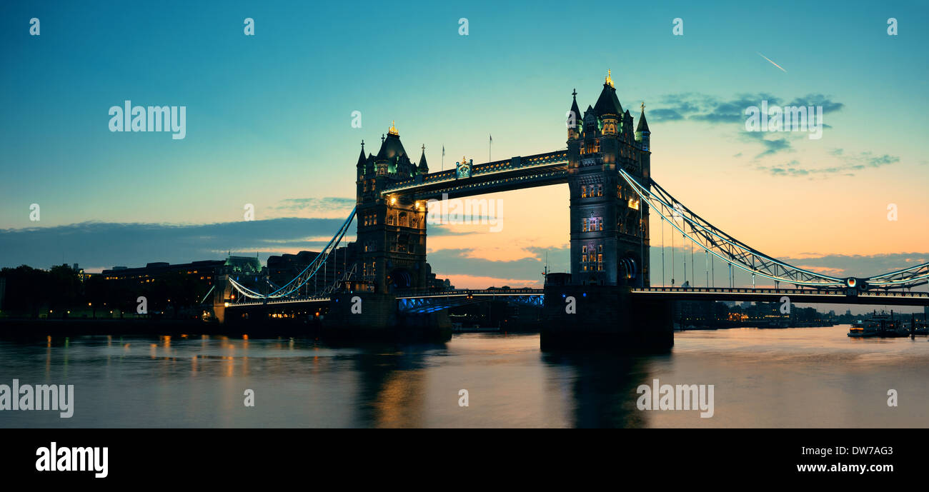 Tower Bridge panorama over Thames River in London Stock Photo - Alamy