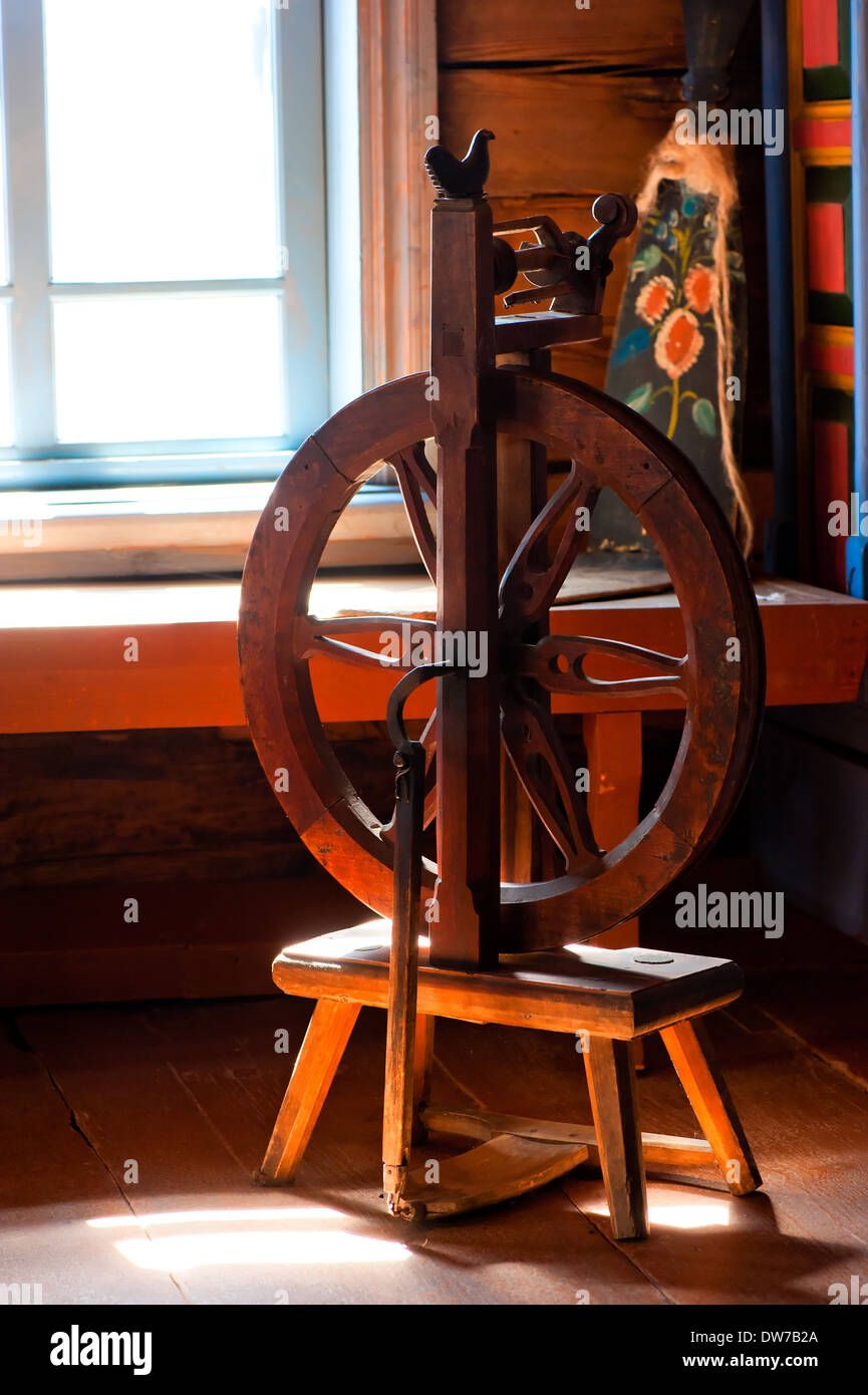 Spinning wheel in window hi-res stock photography and images - Alamy