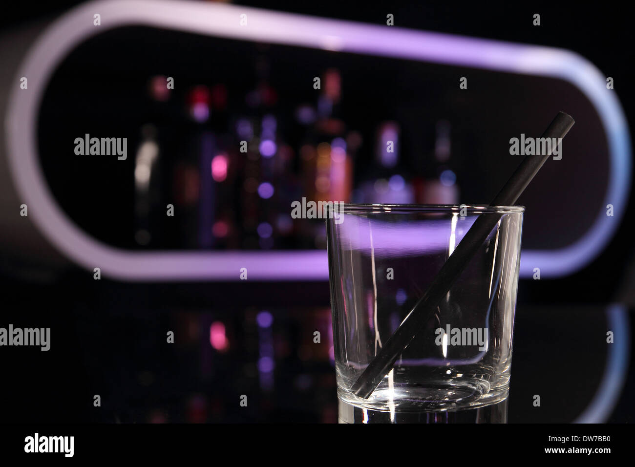 Empty cocktail glass on a bar symbol for don't drink and dirve Stock ...