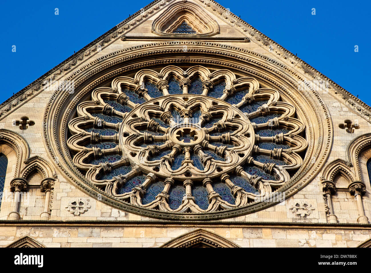Rose window grade 1 listed York Minster York north Yorkshire England ...