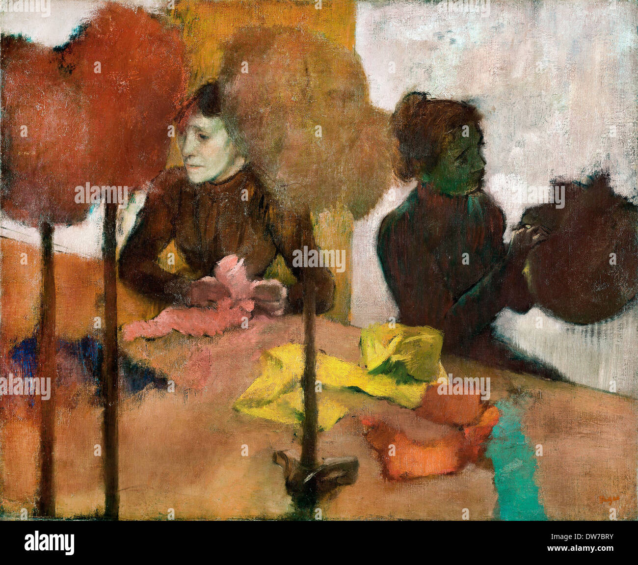 Edgar Degas, The Milliners 1882-1905 Oil on canvas. The J. Paul Getty ...