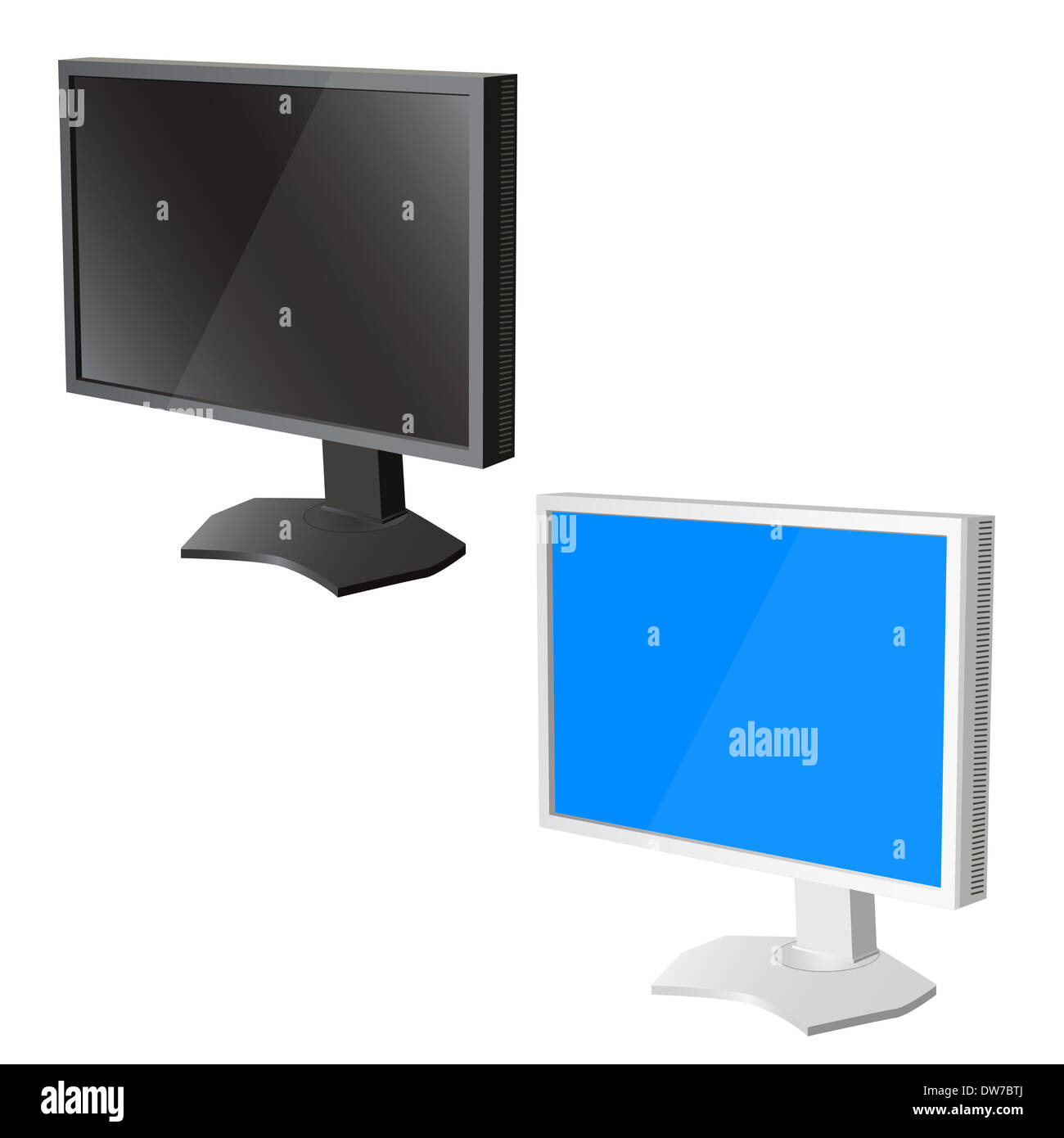 lcd tv monitor on white background. Vector illustration Stock Photo - Alamy