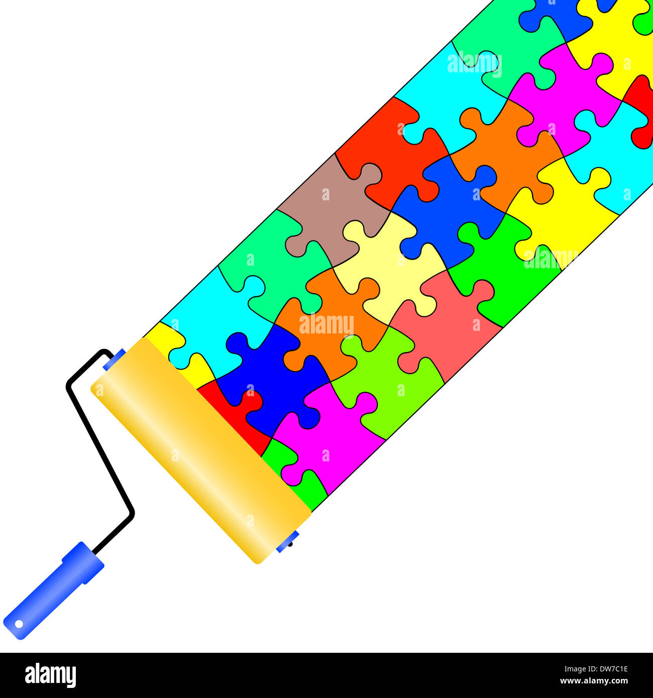 Background Vector Illustration jigsaw puzzle Stock Photo - Alamy