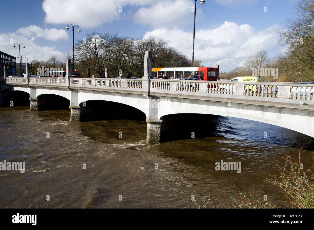 Cardiff Bridge and River Taff, Cardiff, Wales Stock Photo - Alamy