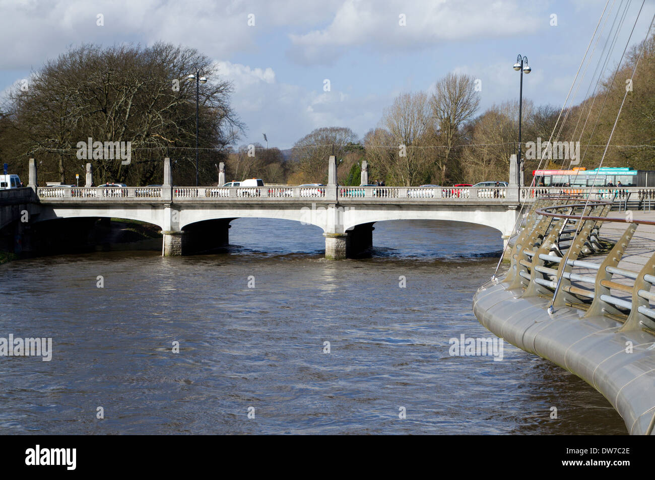 Cardiff Bridge and River Taff, Cardiff, Wales Stock Photo - Alamy