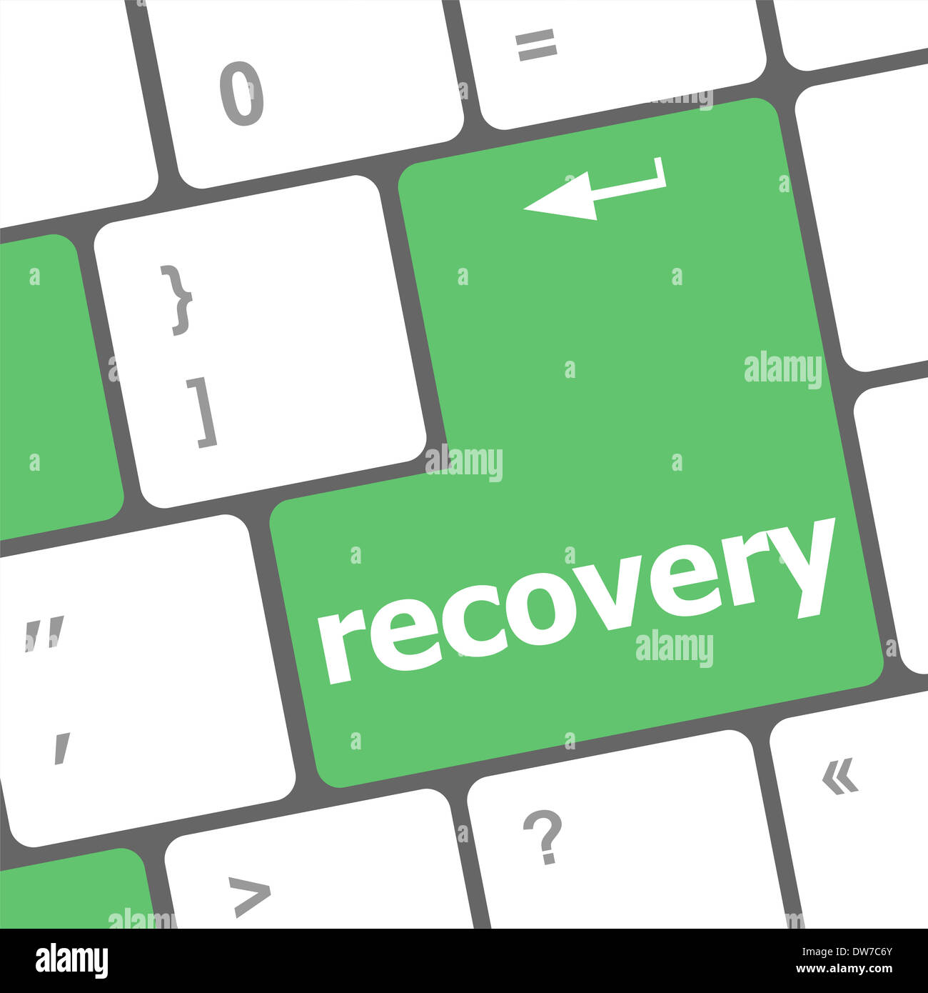 recovery text on the keyboard key Stock Photo - Alamy