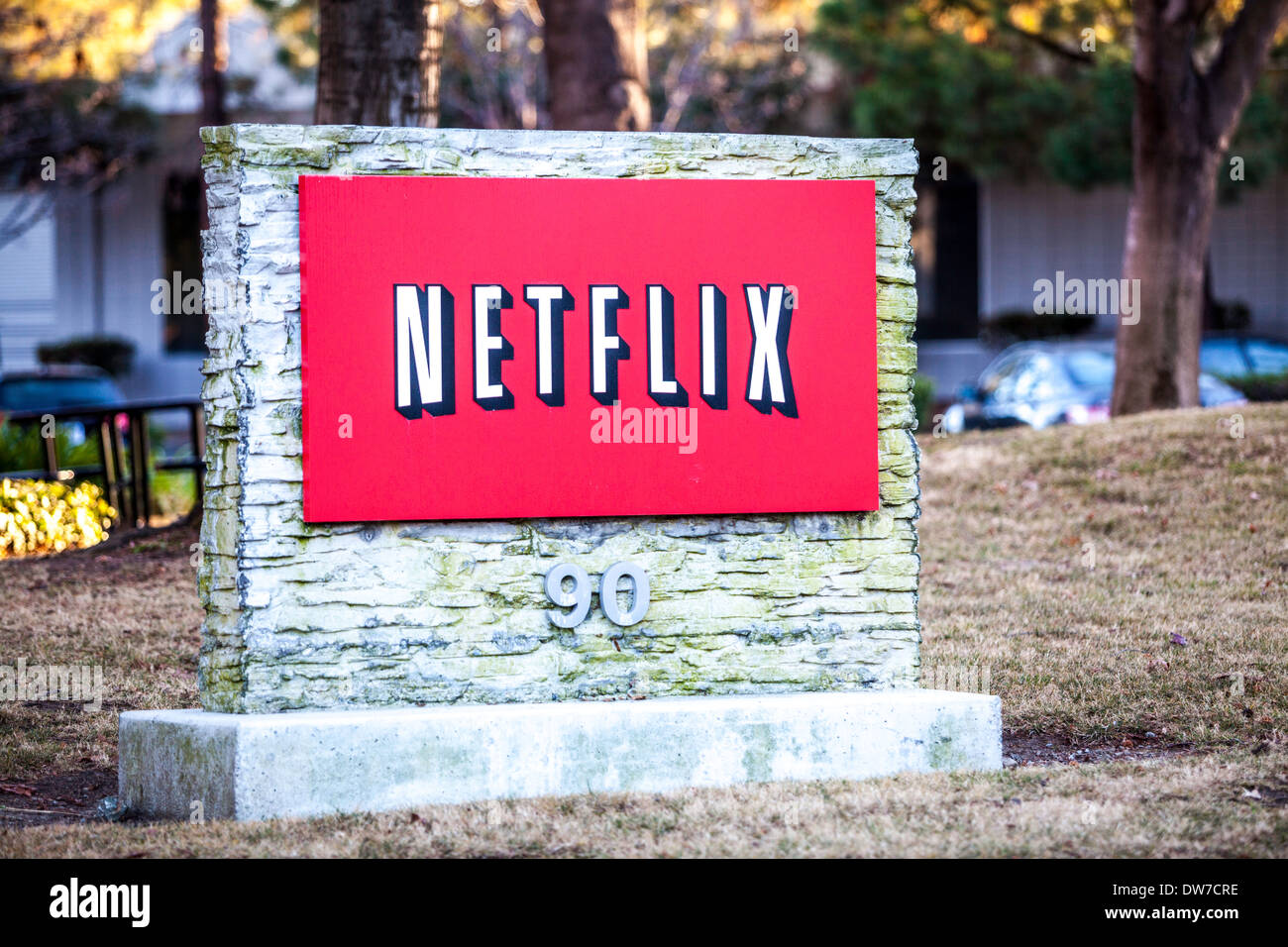 A Netflix sign in Los Gatos California Stock Photo - Alamy