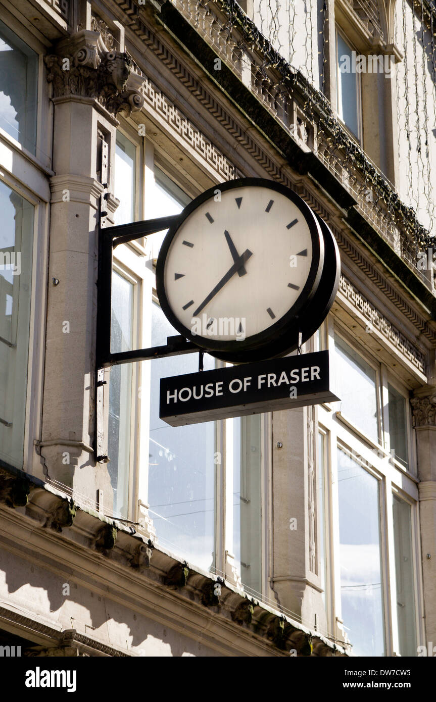House of Fraser Clock outside Howells Shop, Saint Mary Street, Cardiff ...