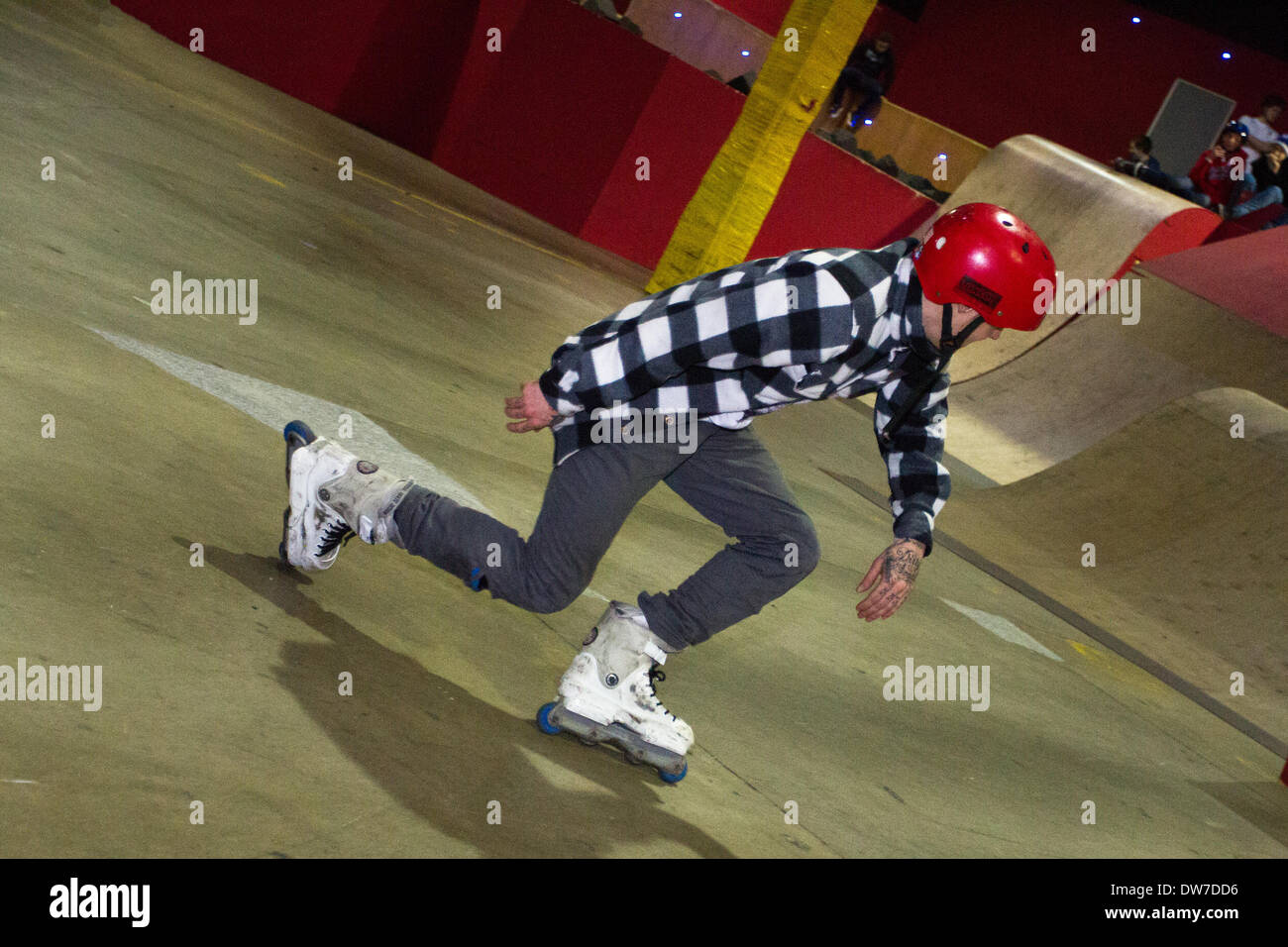 Rampworx Skatepark, Liverpool, UK. 1st March, 2014. Laced series ...
