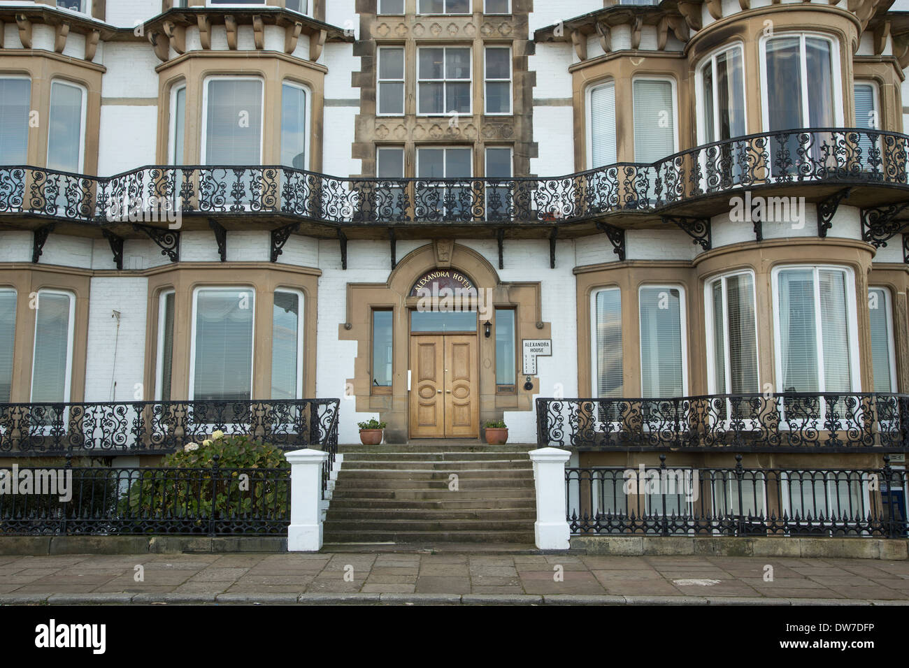 Terraced villas, including a traditional seaside hotel, "Saltburn by ...