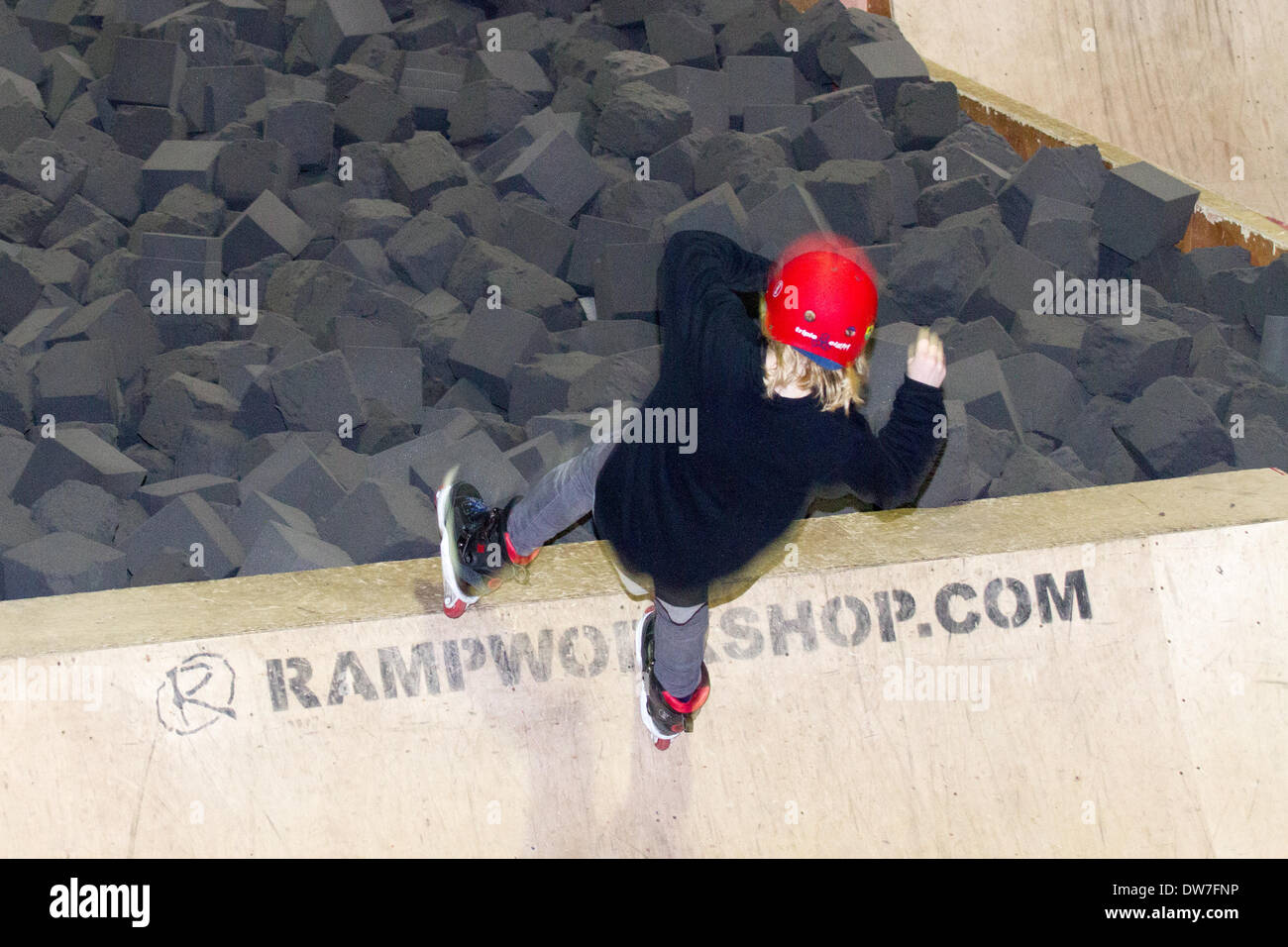 Rampworx Skatepark, Liverpool, UK. 1st March, 2014. Laced series ...