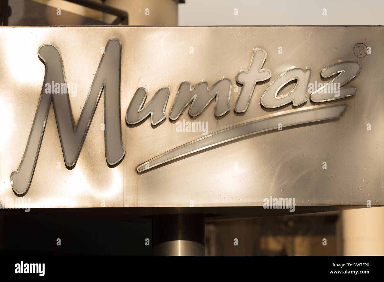 Mumtaz Indian restaurant sign Bradford West Yorkshire. City of culture ...